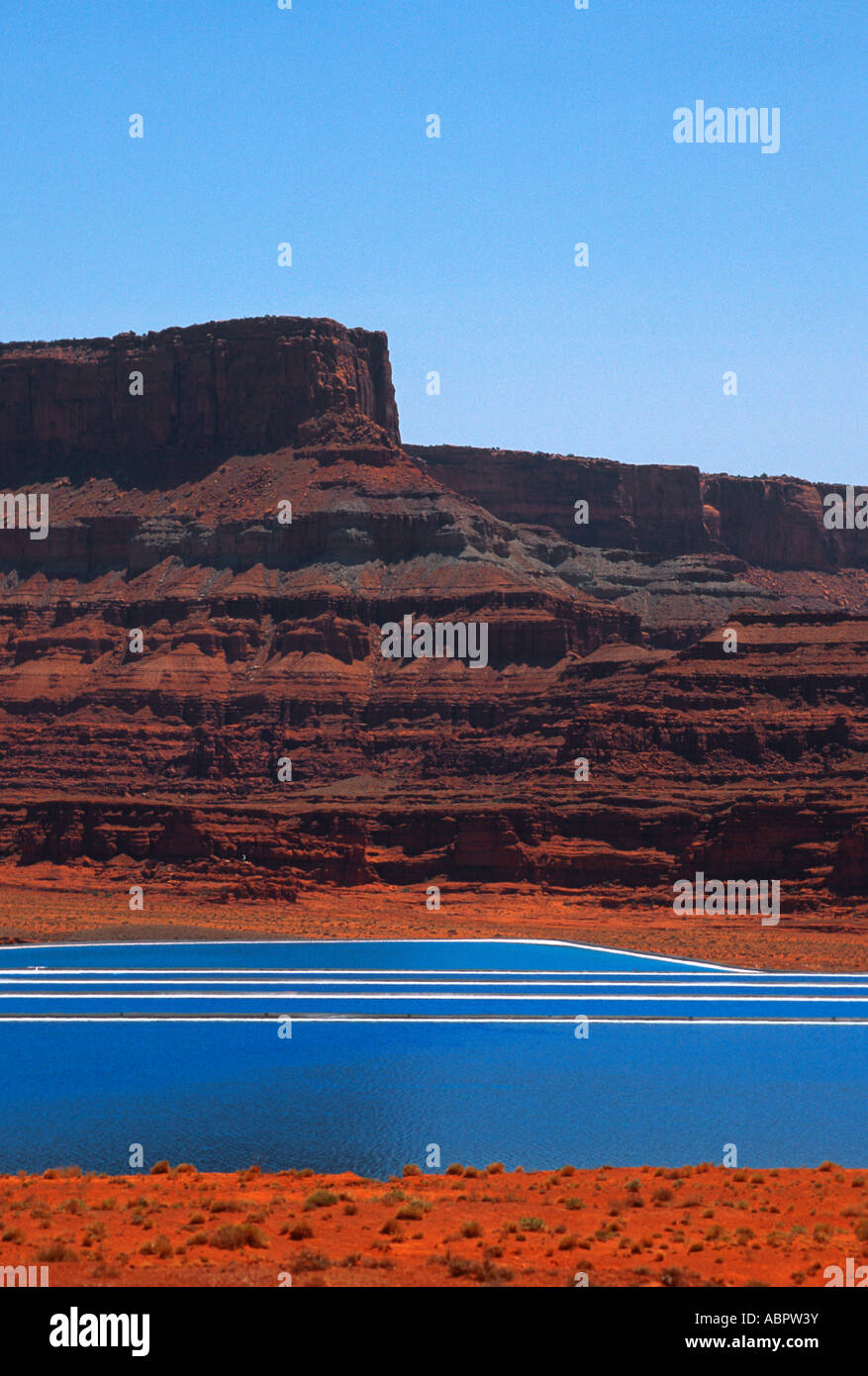 Potash solution mining ponds Moab Utah Stock Photo - Alamy