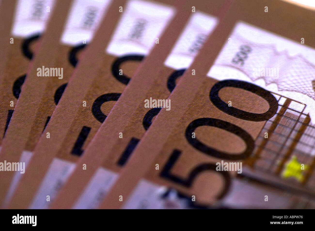 euros money notes cash 500 five hundreds brown Stock Photo - Alamy