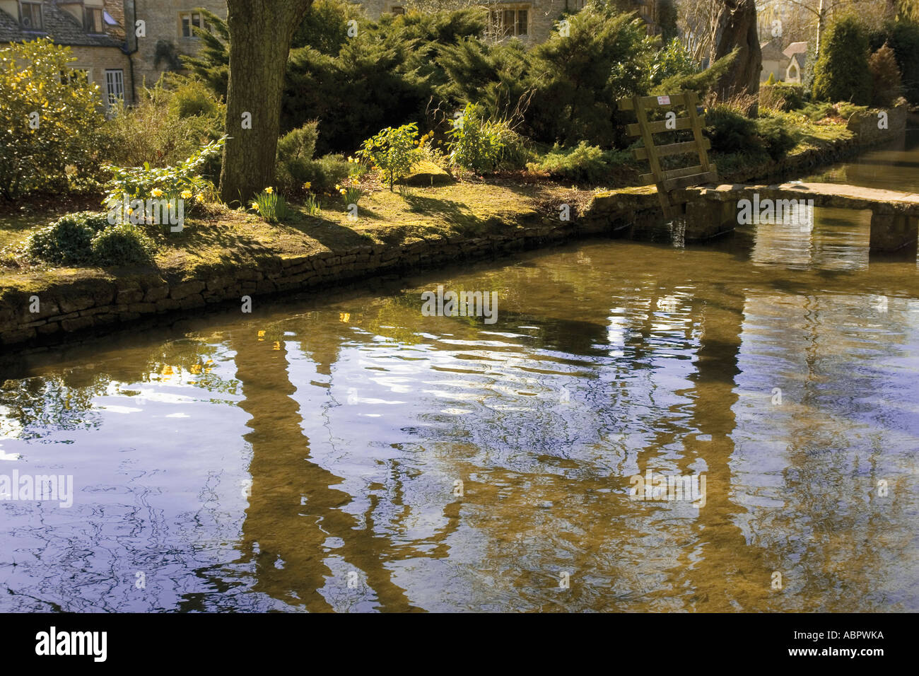 Lower Slaughter Village The Cotswolds Gloucestershire The Midlands ...