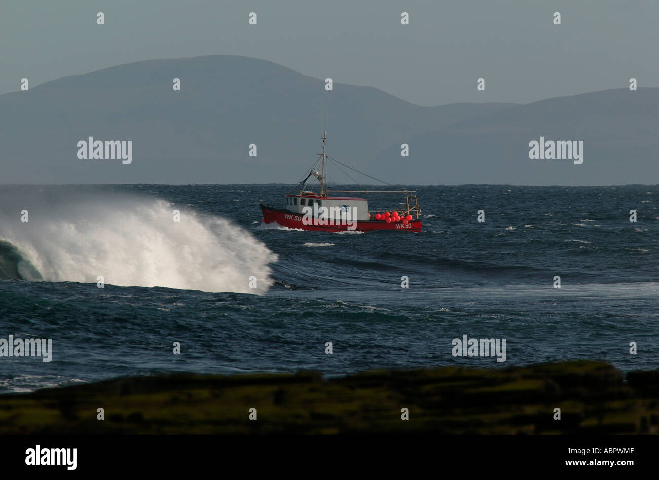 Fishing boat scotland rough sea hi-res stock photography and images - Alamy