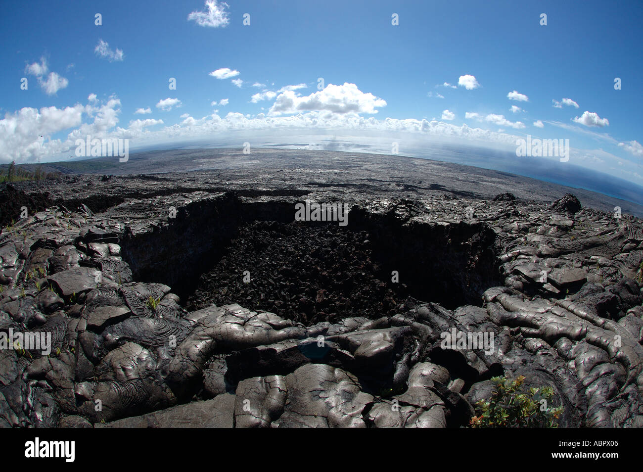 One of the last two visible giant lava tubes left on P pali Hawaii ...