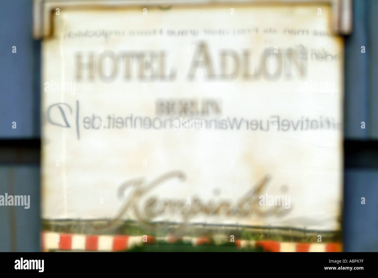 Hotel adlon sign hi-res stock photography and images - Alamy