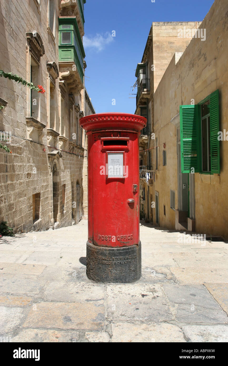 Mail postbox in Malta Valletta Stock Photo - Alamy