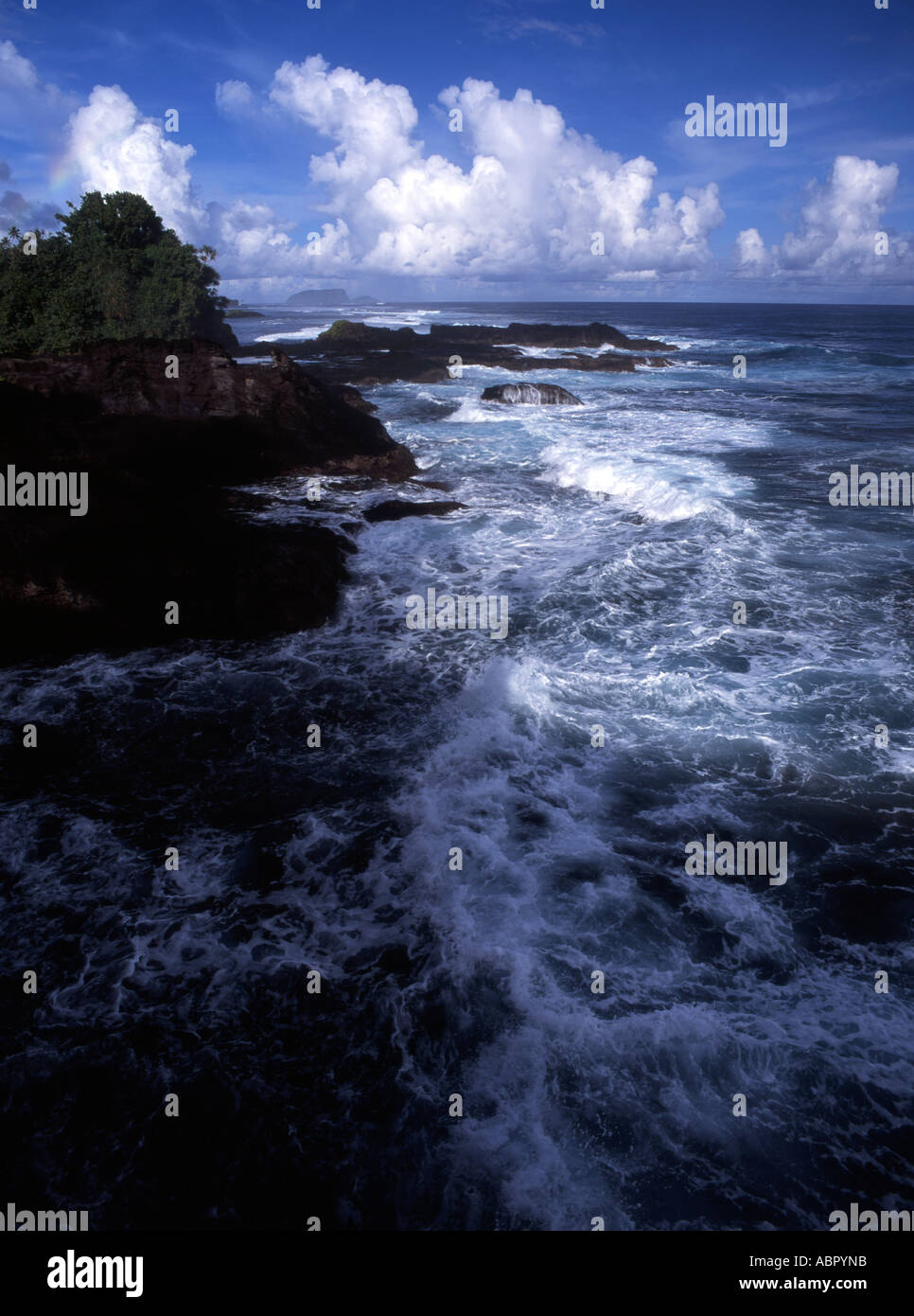 Coastal scene, Samoa Stock Photo - Alamy