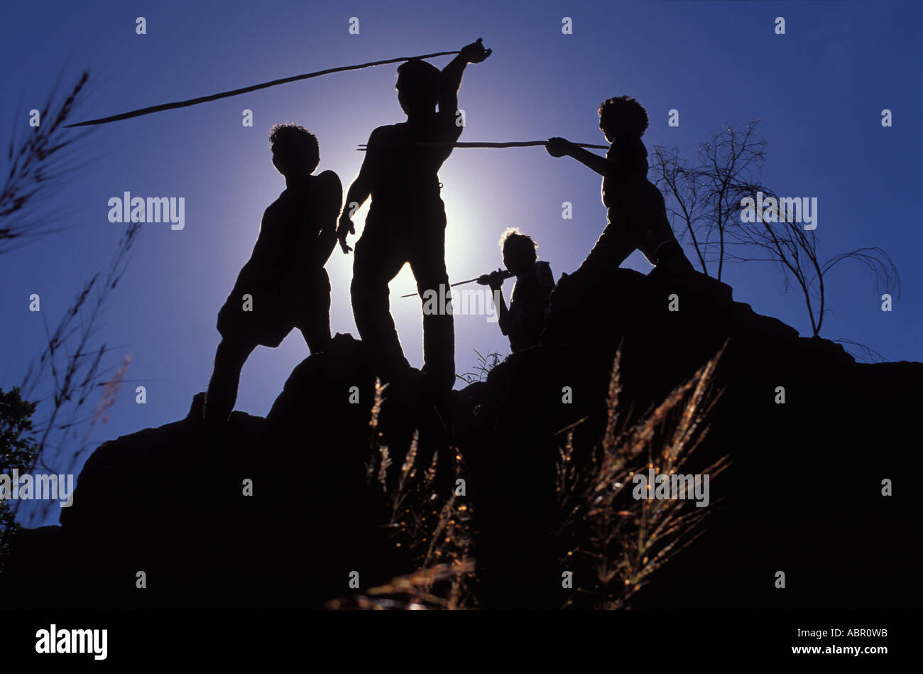 Australia aboriginal people silhouette hi-res stock photography and ...