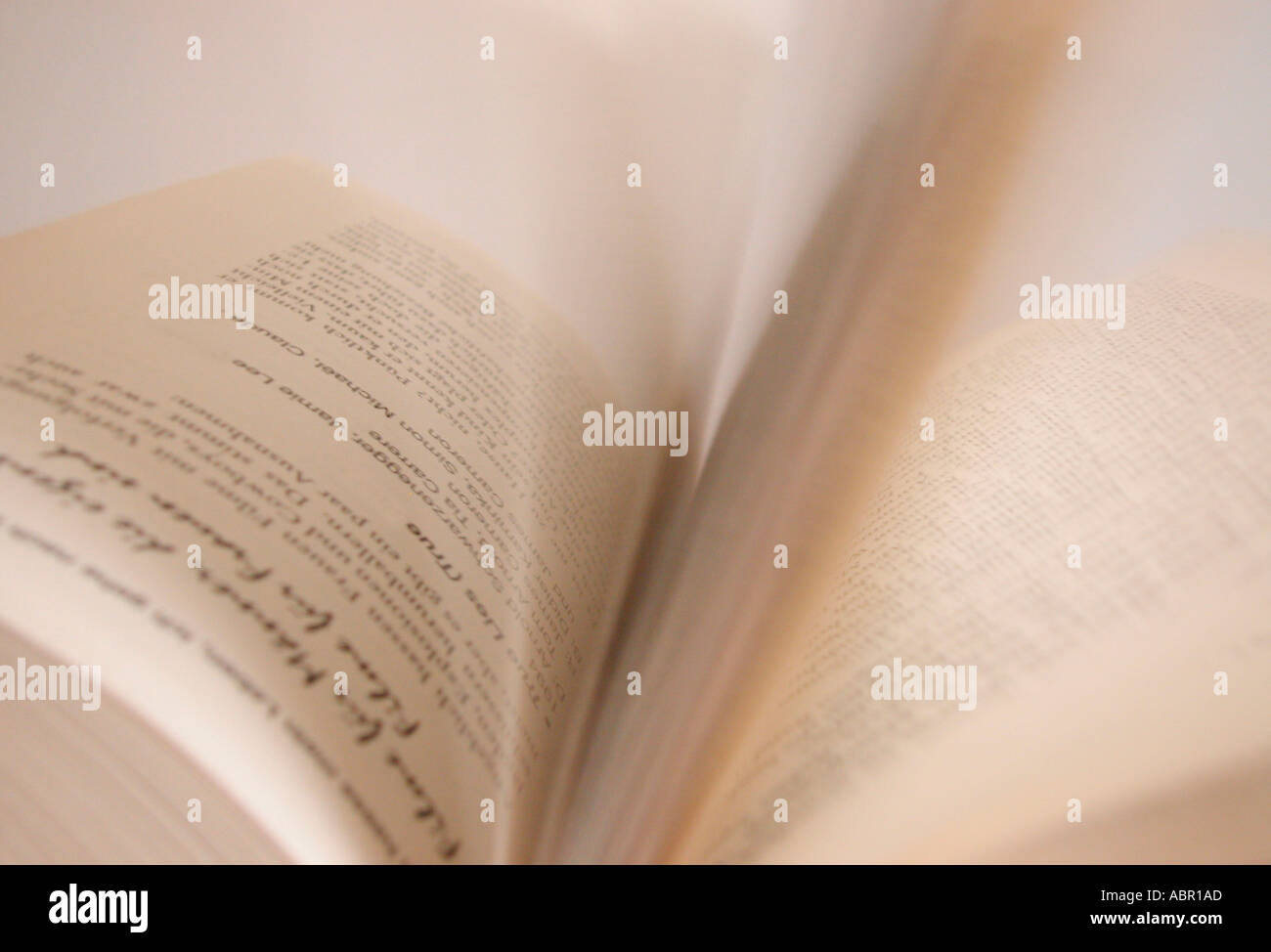 scrolling in a book Stock Photo - Alamy