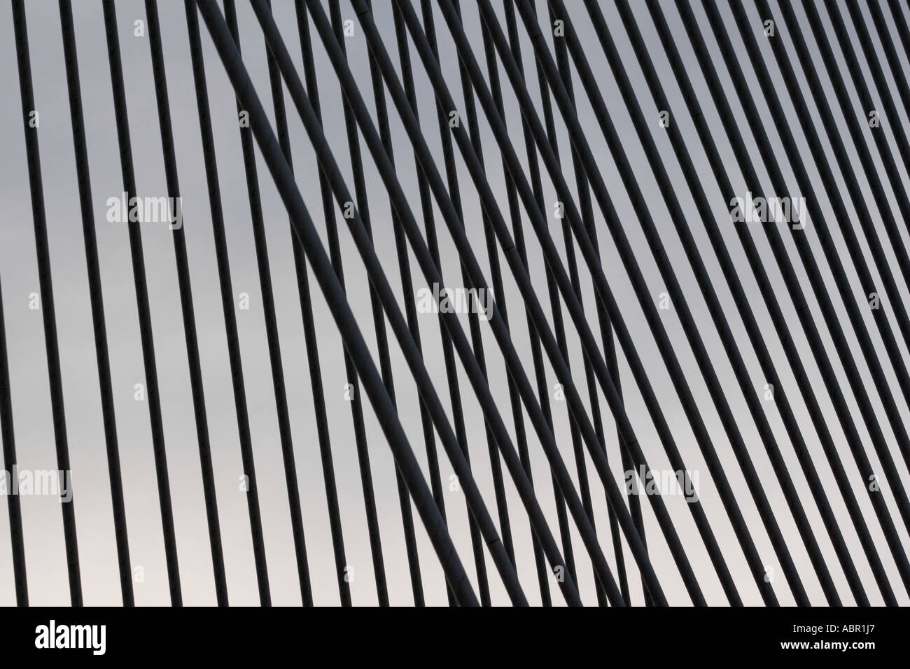 Geometric cables at Seri Wawasan Bridge, Putrajaya, Malaysia Stock ...