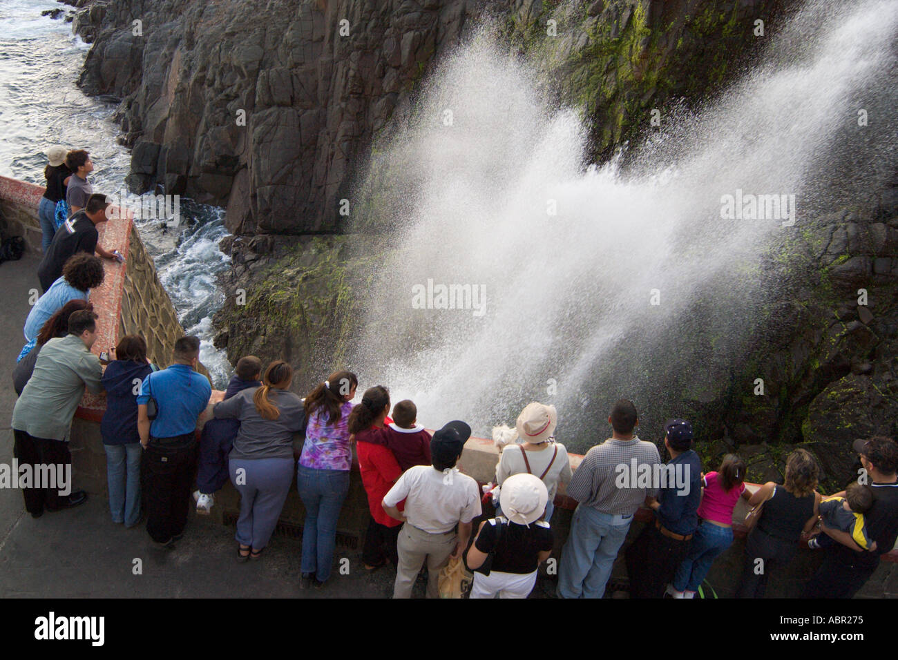 La Bufadora a popular tourist attraction south of Ensenada Mexico Stock ...