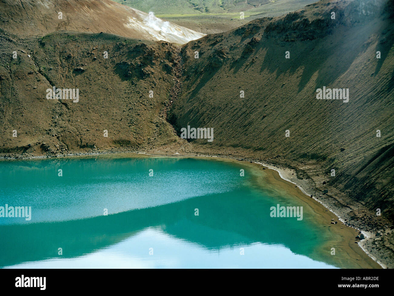 Inside Viti Volcanic Crater in the Myvatn area of Iceland Stock Photo ...