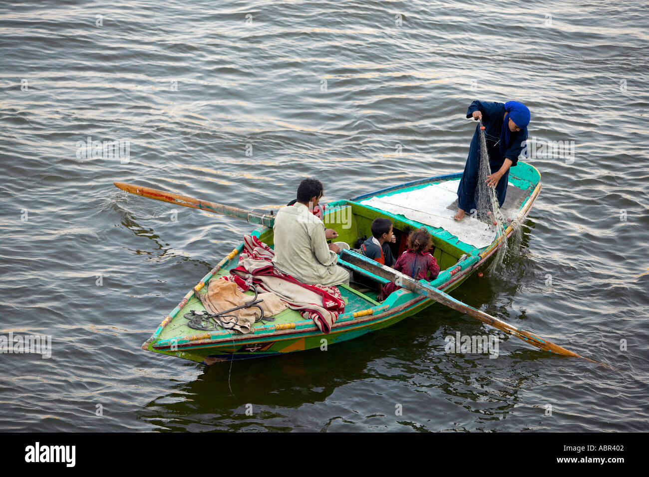 Fishing on the Nile River Cairo City Egypt Stock Photo - Alamy