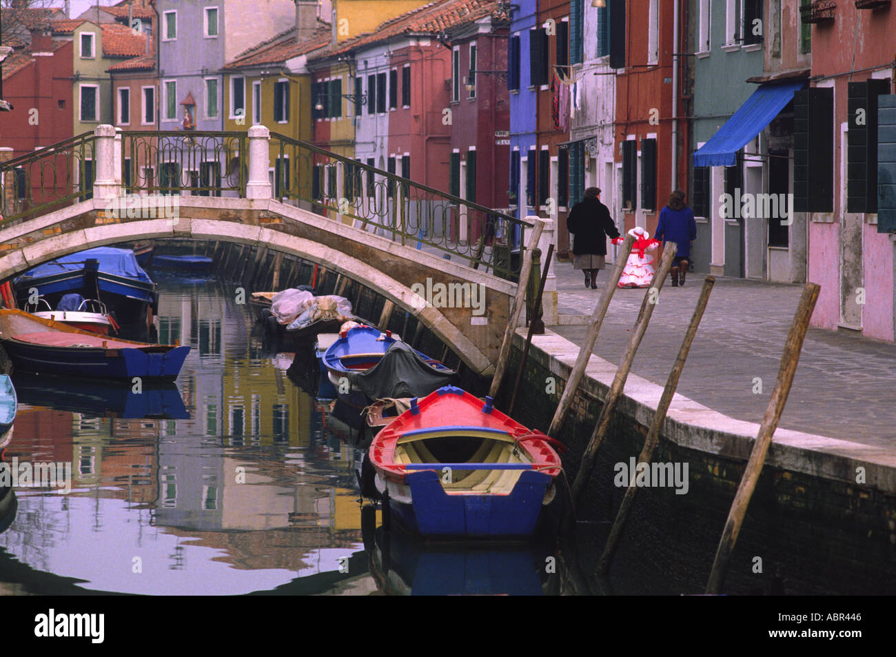 A colorful corner of Burano Island Venice Stock Photo - Alamy