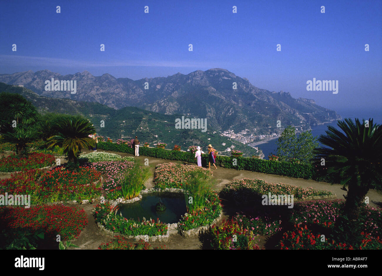 The view from Ravello Villa Rufolo gardens and parks Italy Amalfi bay ...