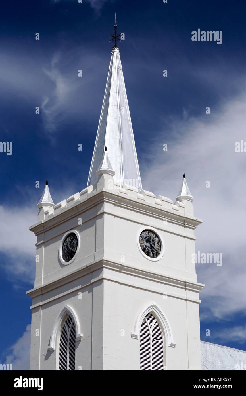 Steeple of historic Dutch Reformed Church, Prince Albert, South Africa ...