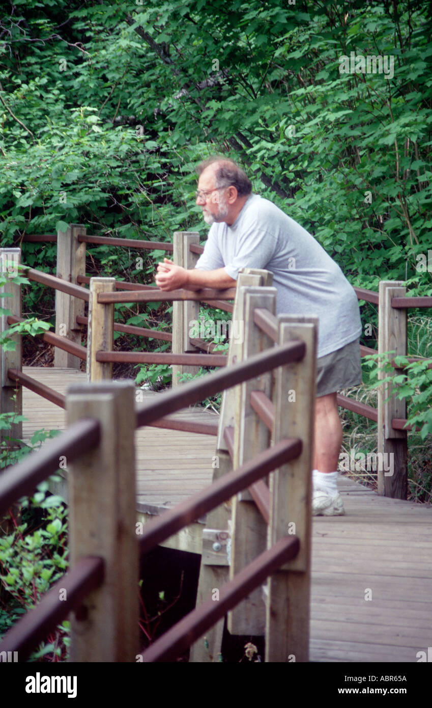 Old Man Outside Stock Photo - Alamy