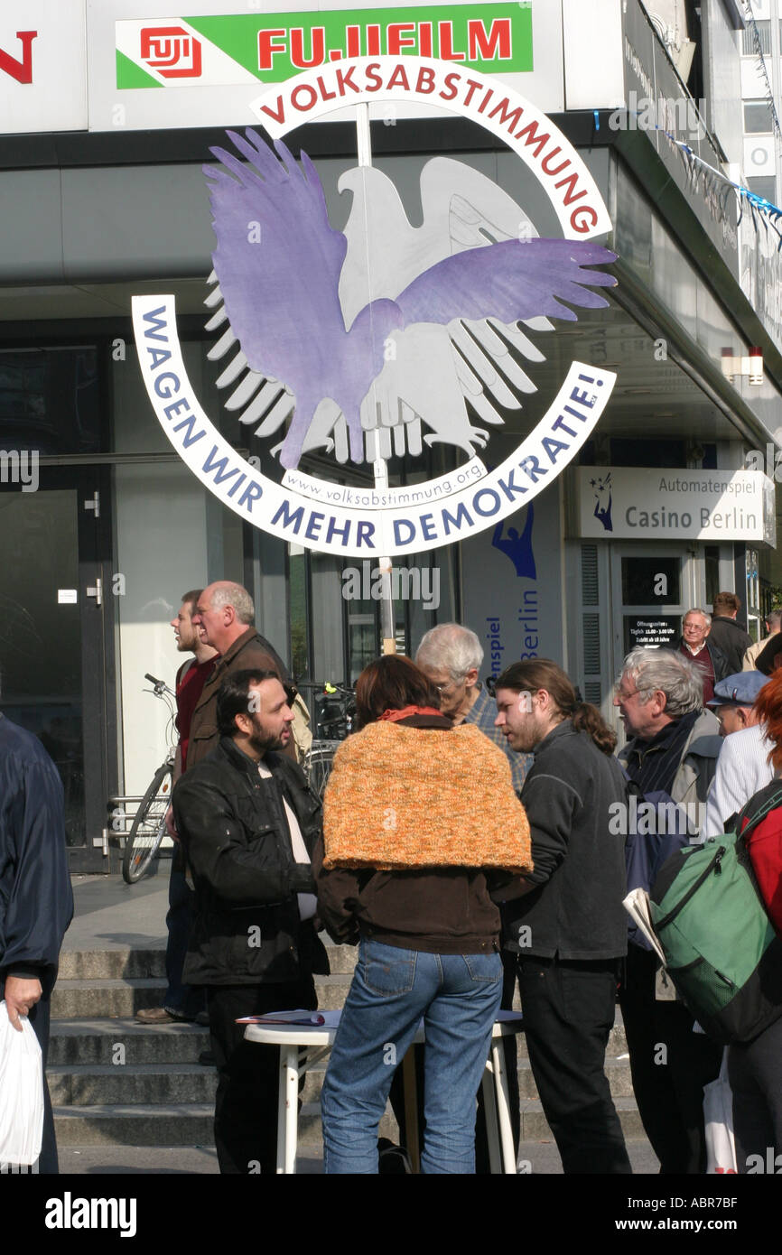 Protest march on the 15th anniversary of reunification Alexanderplatz ...
