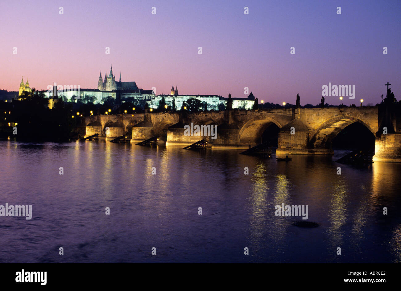 Dusk settles over prague hi-res stock photography and images - Alamy