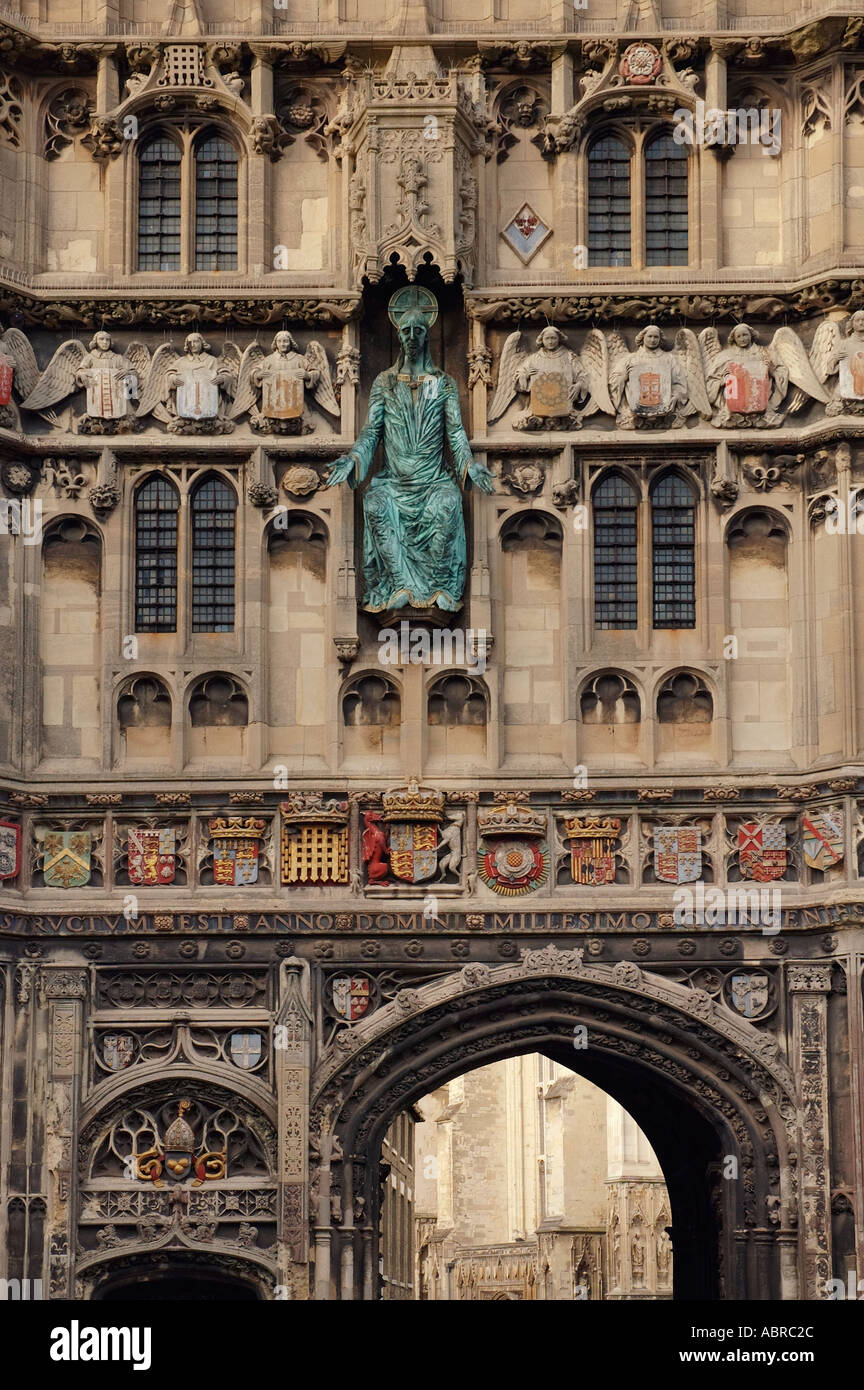 Christchurch gate Canterbury Cathedral Canterbury Kent England Stock ...