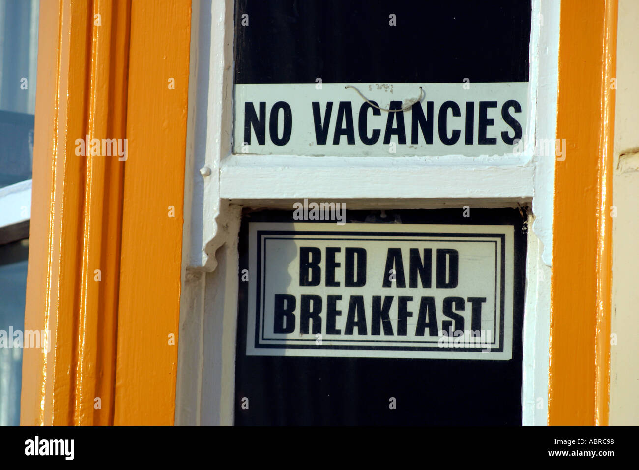 Bed and Breakfast Sign No Vacancies Stock Photo - Alamy