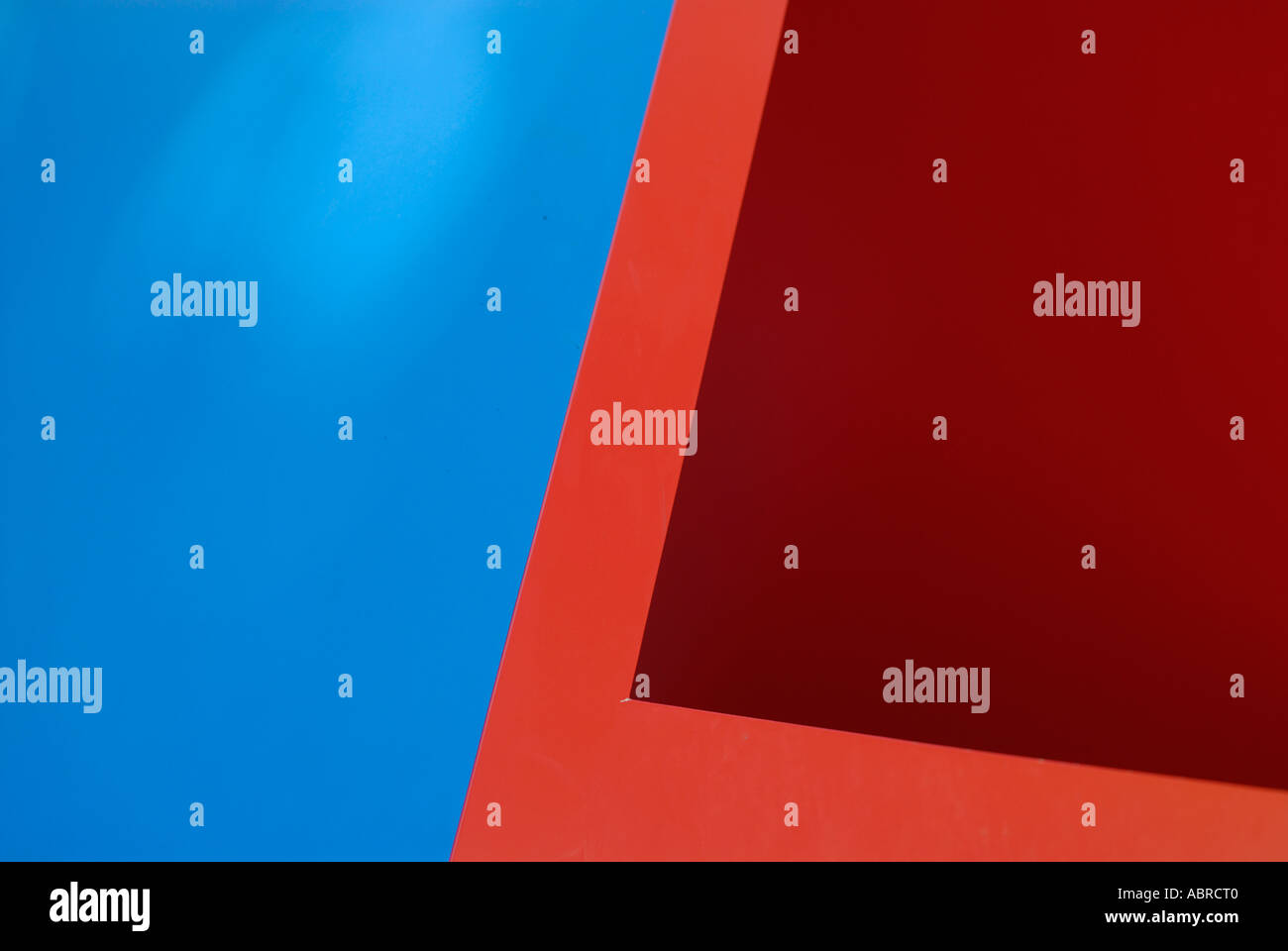 Red and blue angles of art Madrid Spain Stock Photo - Alamy