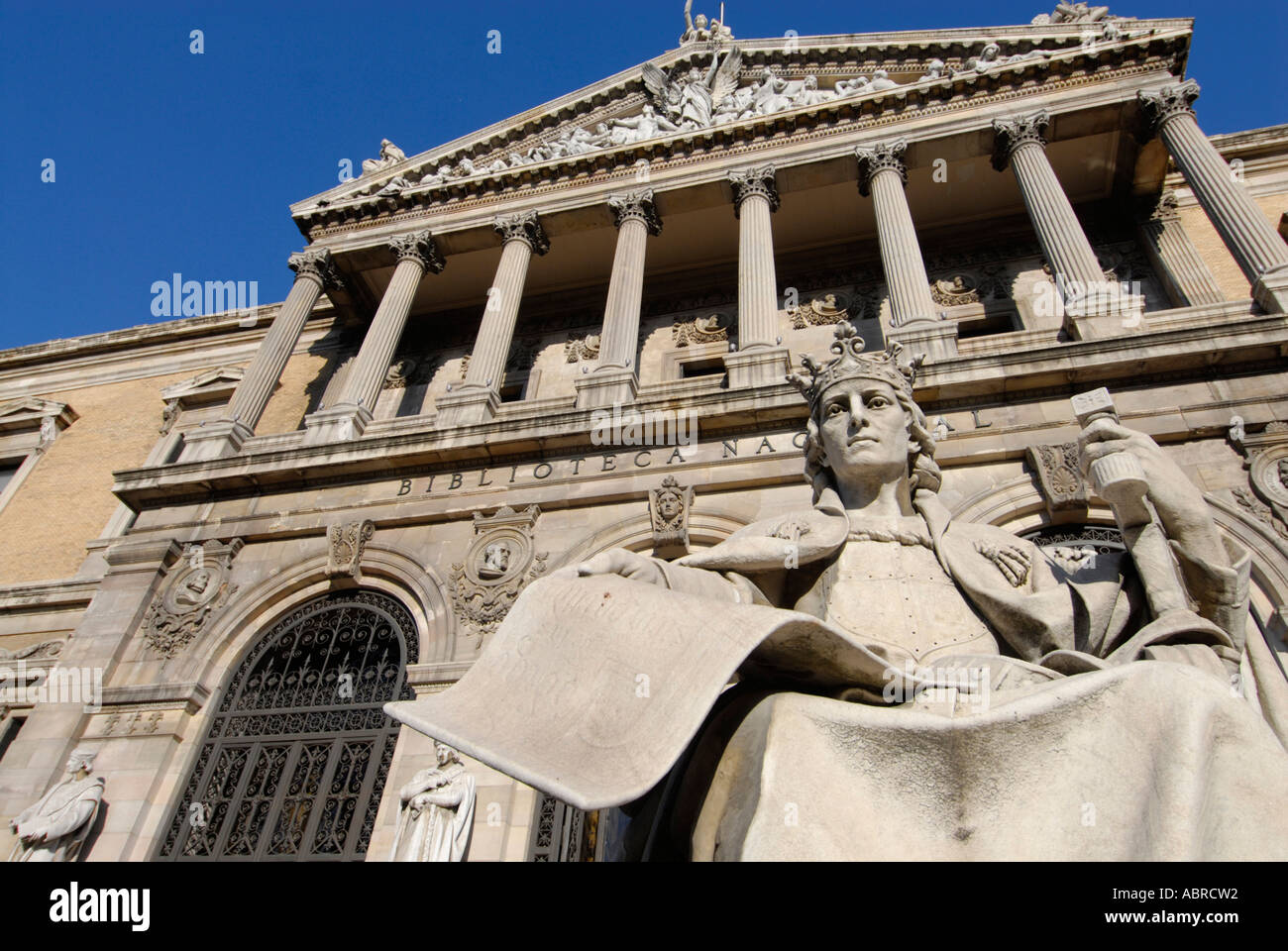 National Library Biblioteca Nacional Madrid Spain Stock Photo - Alamy
