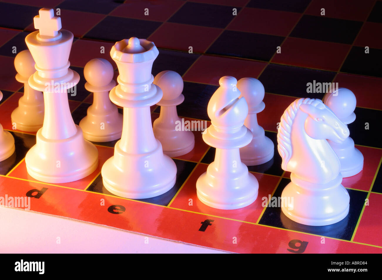 Chess Pieces on Chess Board Stock Photo - Alamy