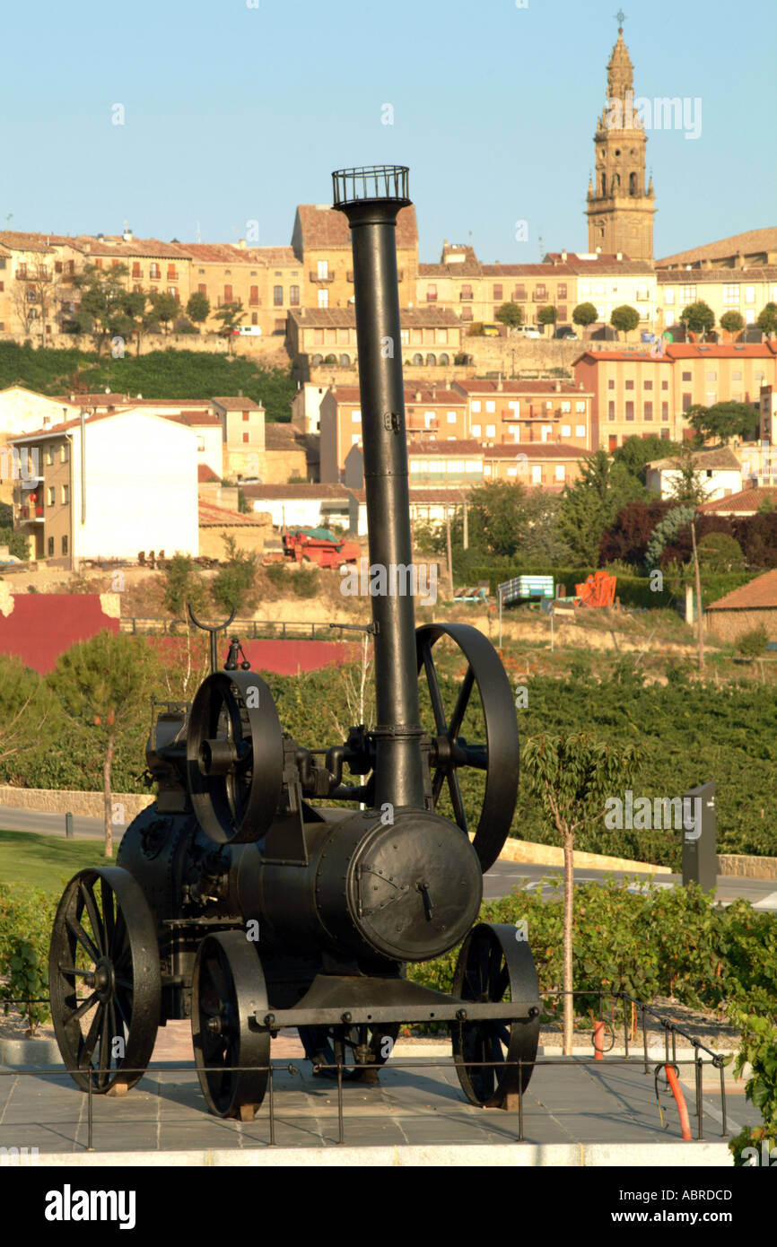 Vintage steam engine in wine museum at Briones near Haro Rioja Northern ...