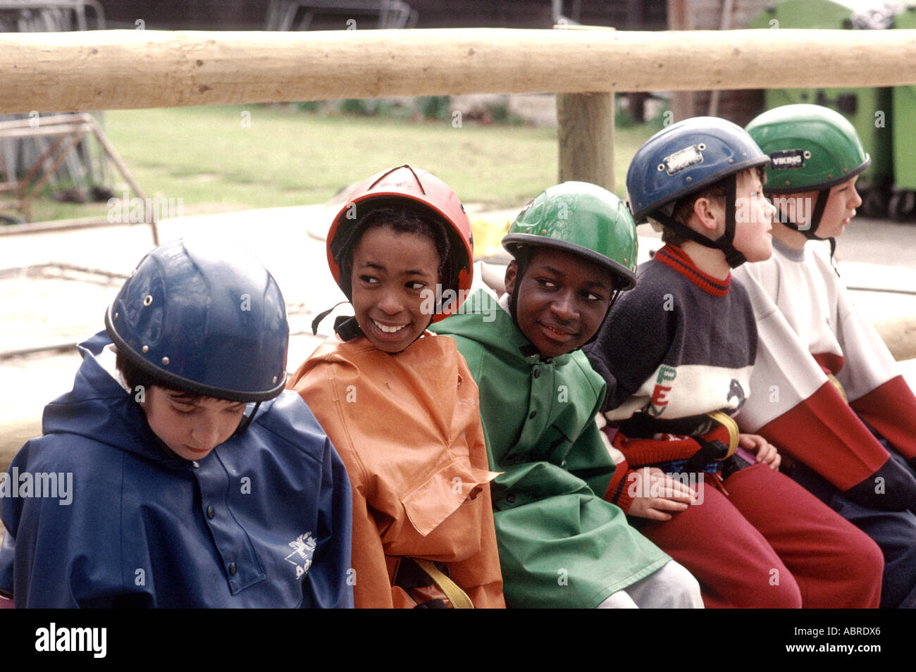 primary school children adventure outing Stock Photo - Alamy