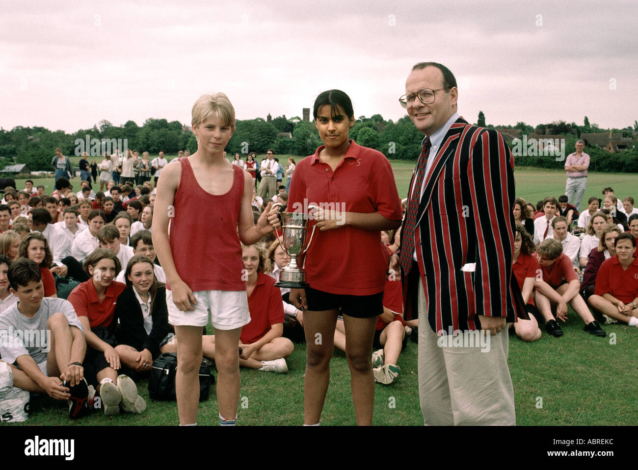 secondary sports day in British school Stock Photo - Alamy