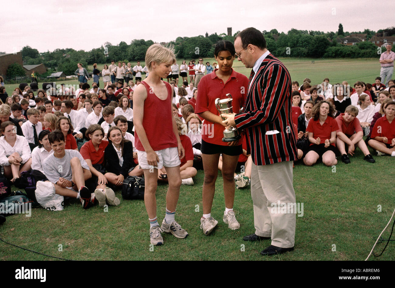 secondary sports day in British school Stock Photo - Alamy