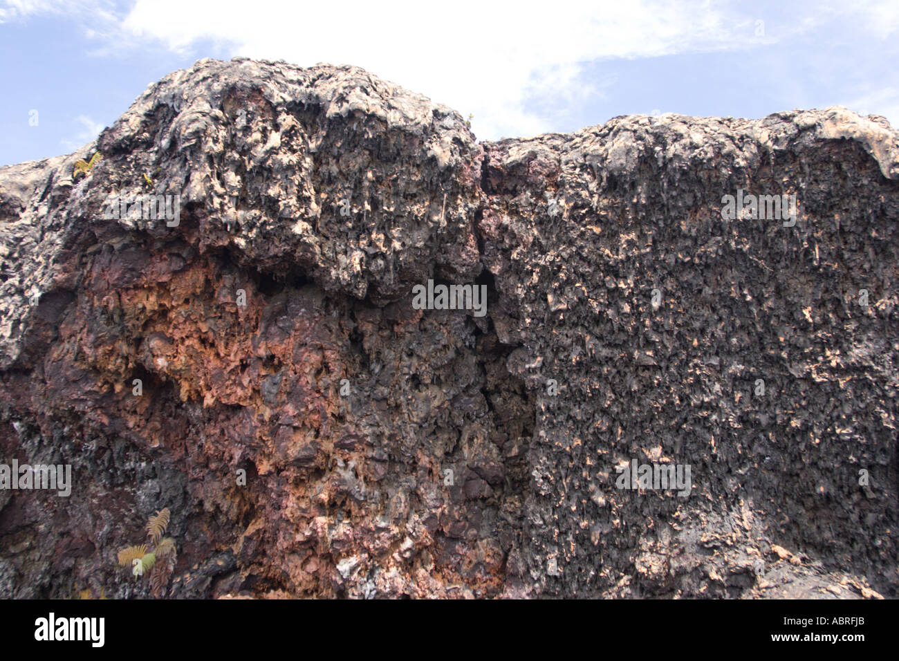 Texture of a 1974 spatter rampart, East Rift Zone, Hawai'i Volcanoes ...