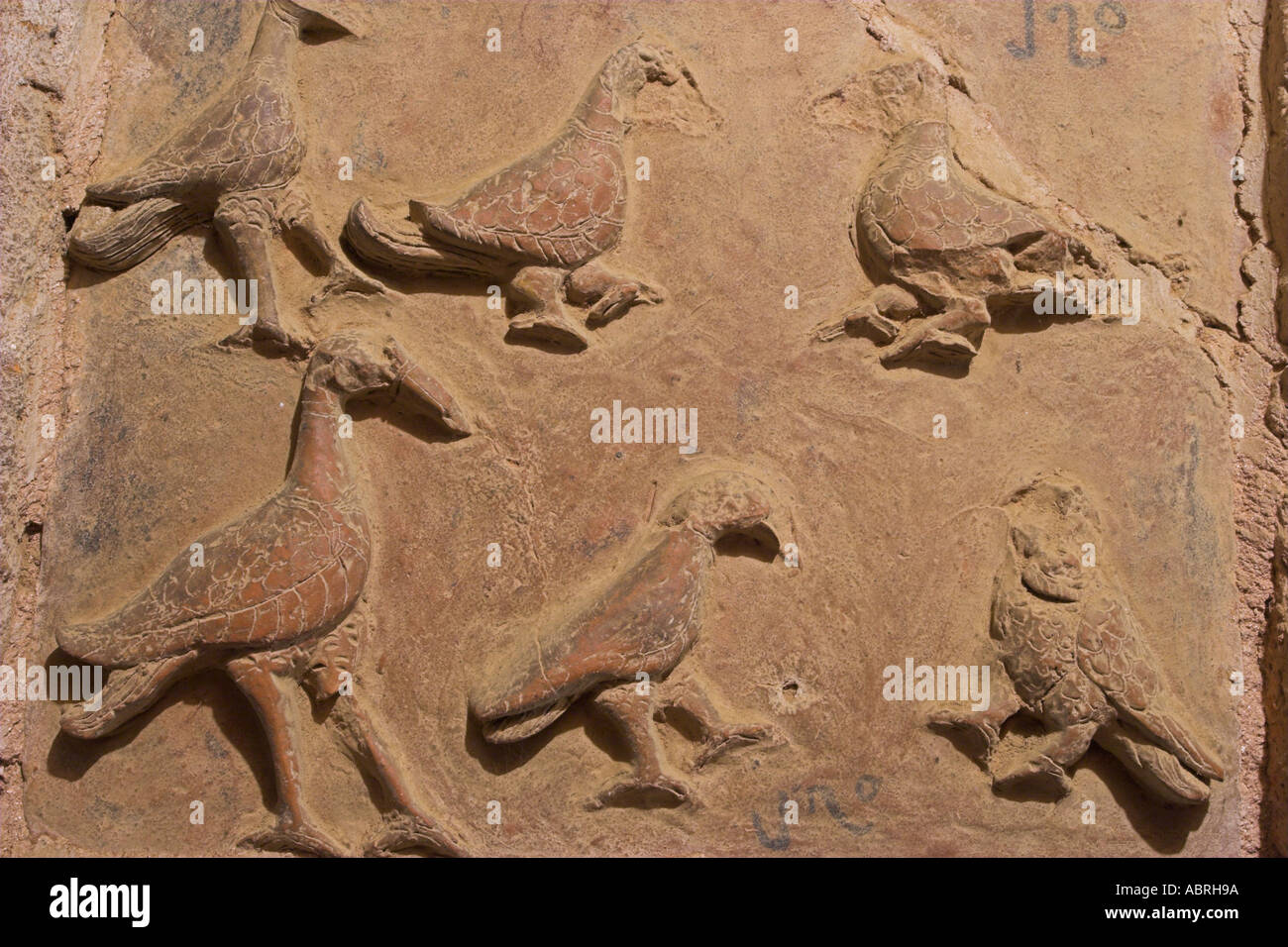 Myanmar Bagan Myothit Terracotta tiles illustrating scenes from the ...
