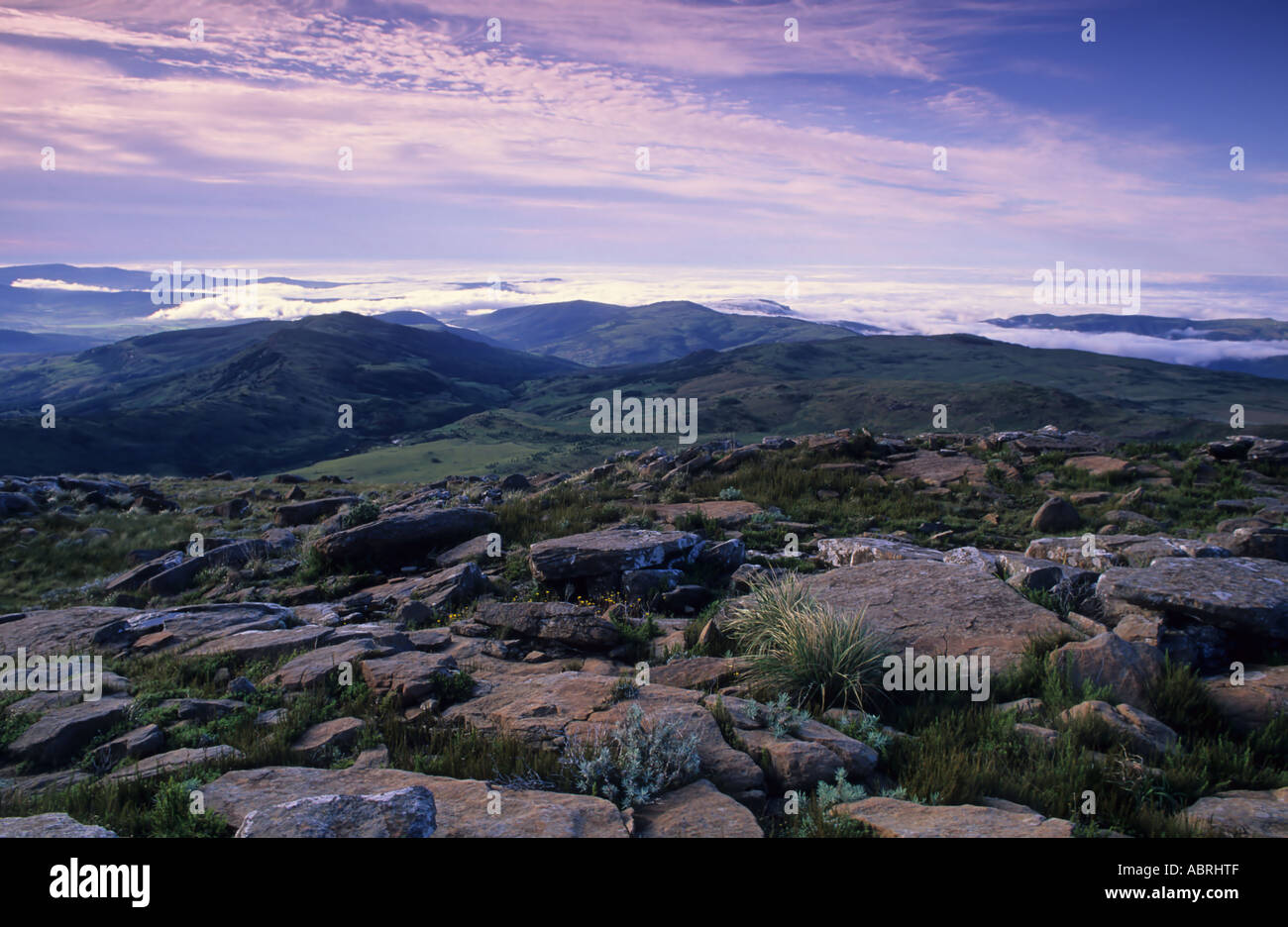 Mountains in early morning light, Hogsback, South Africa Stock Photo ...