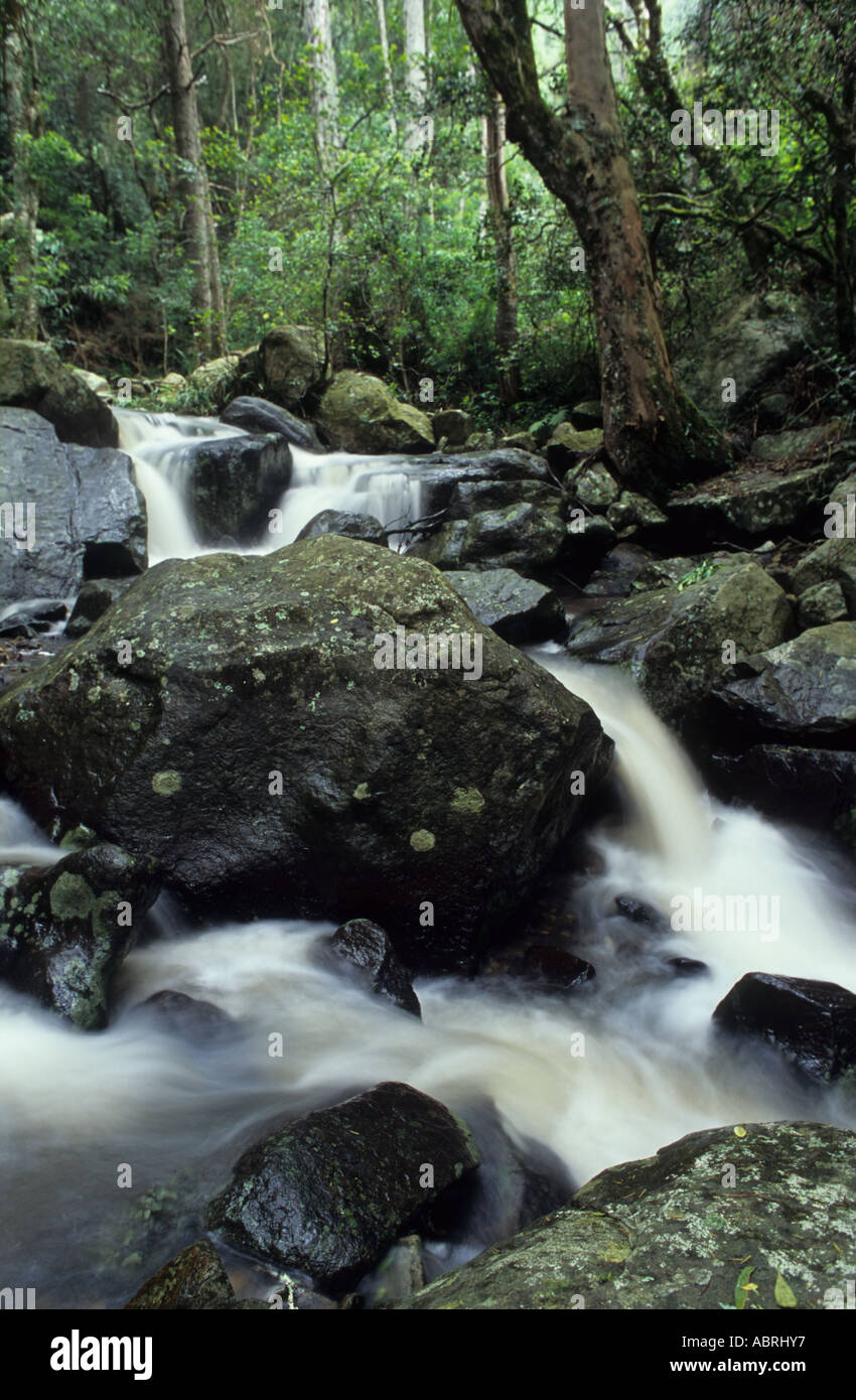 Water running over rocks Stock Photo - Alamy