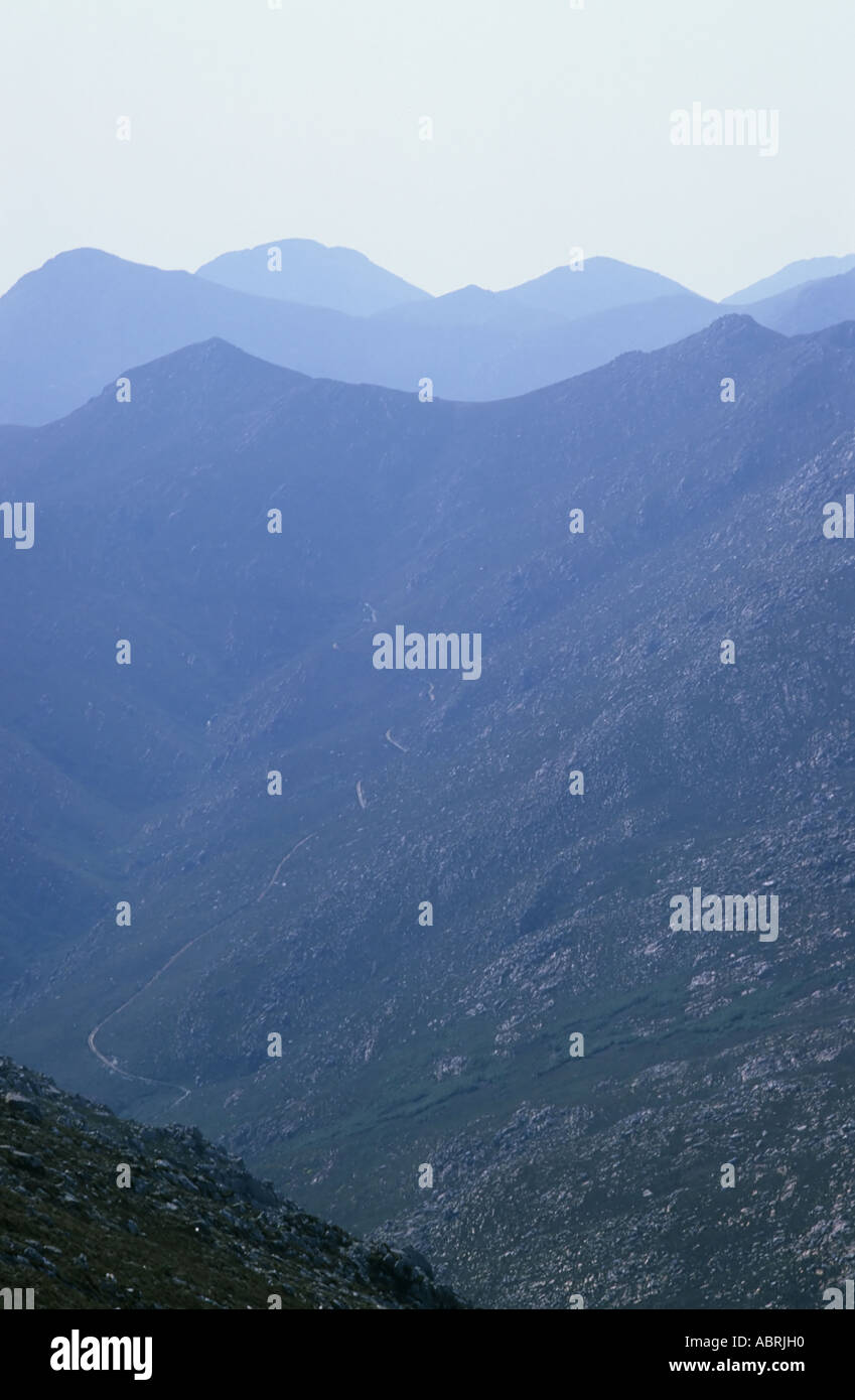 Swartberg Mountains in teh haze Stock Photo - Alamy