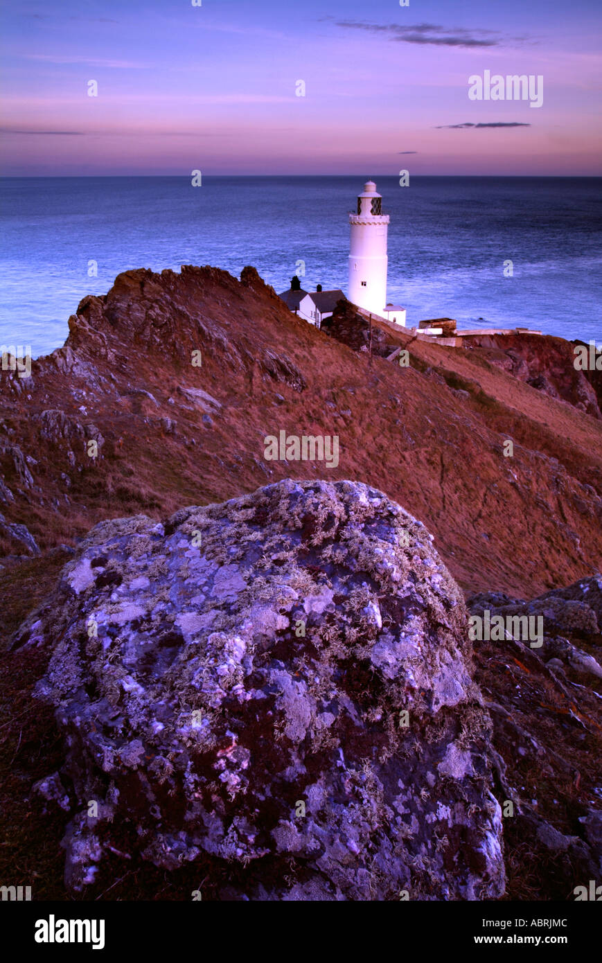Start Point Lighthouse at sunset, South Devon Stock Photo - Alamy