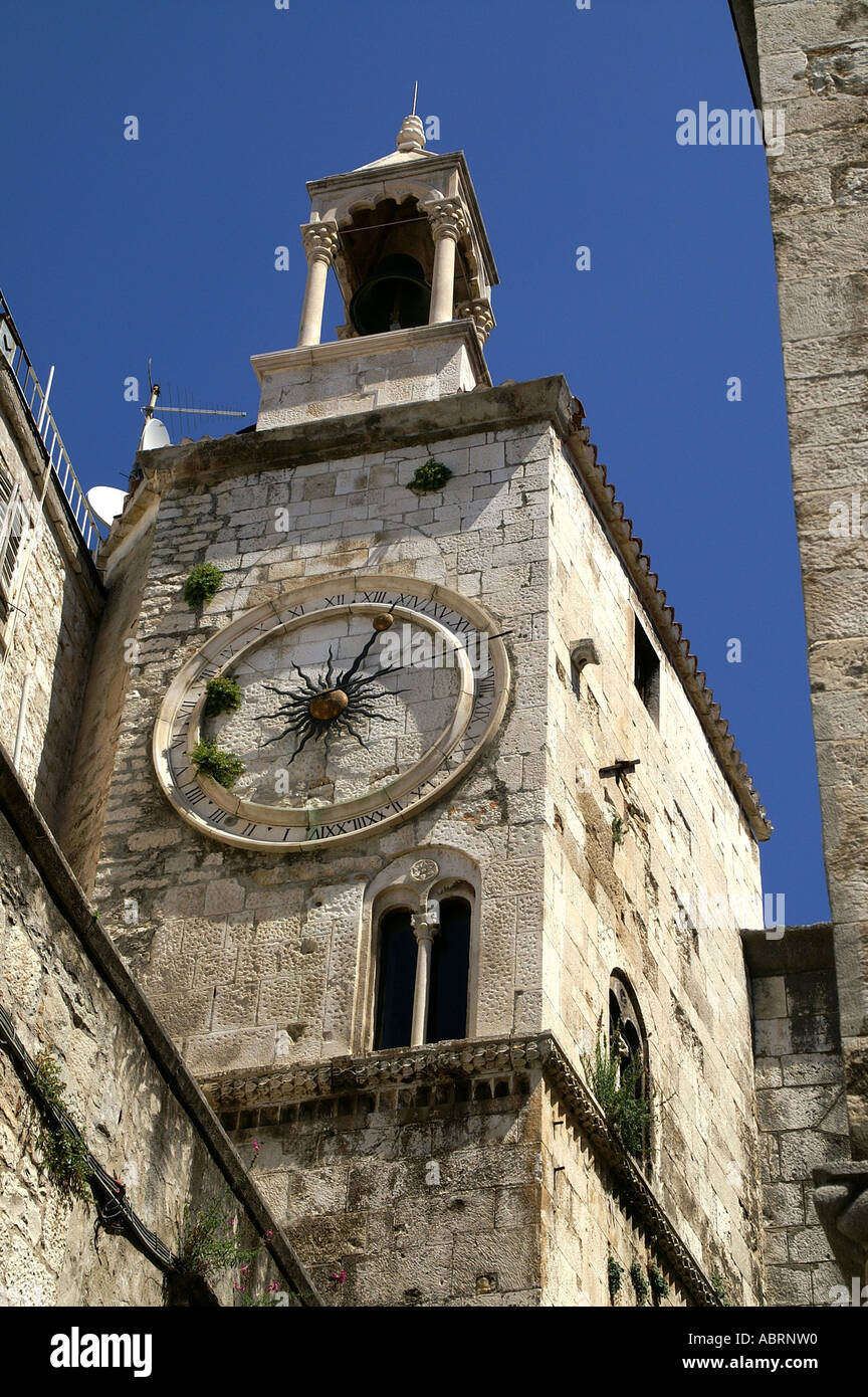 Split - Palace of Diocletian The Clock tower Stock Photo - Alamy
