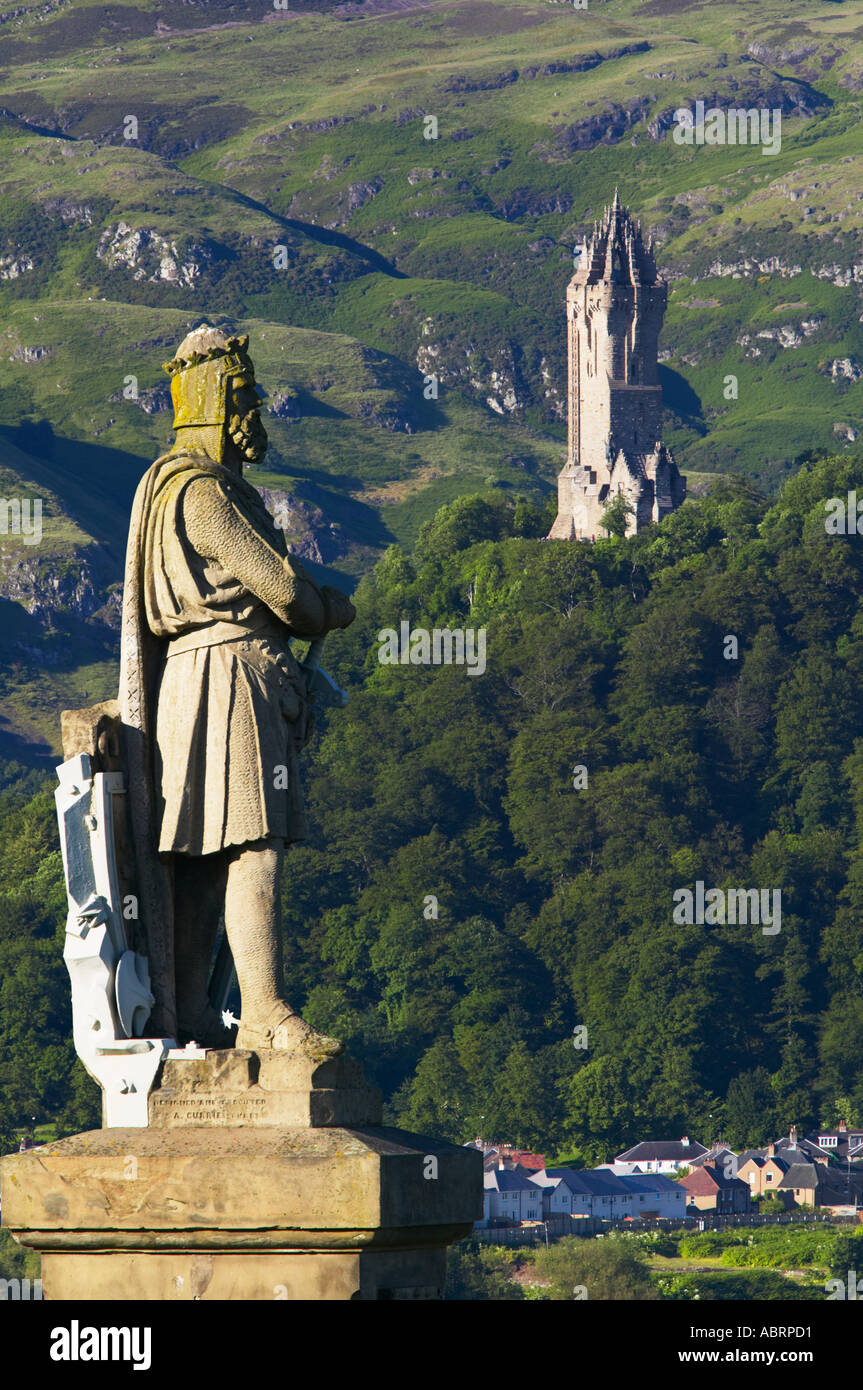 Stirling City, Scotland. View of The National Wallace Monument and a ...