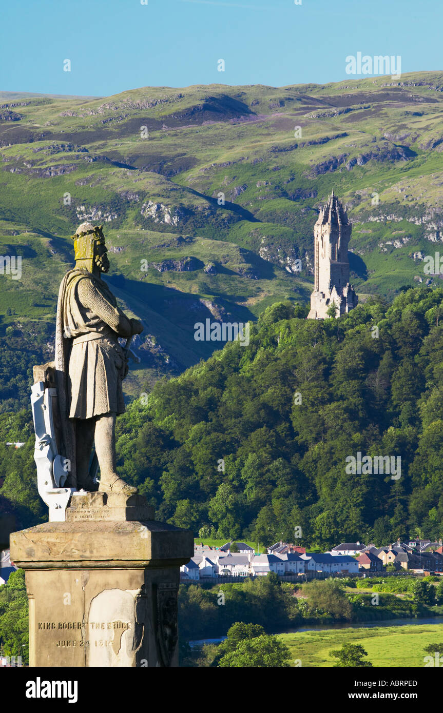 Stirling City, Scotland. View of The National Wallace Monument and a ...