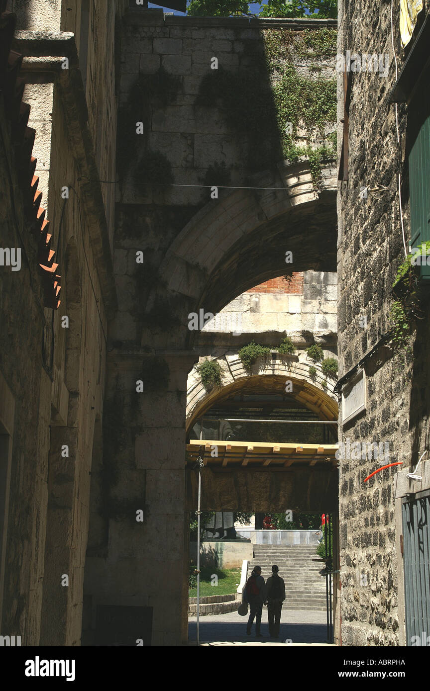 Split - Palace of Diocletian the Golden gate Stock Photo - Alamy