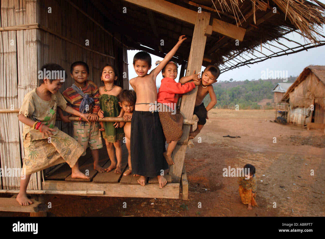 Young members of the Phnong tribe in the Mondulkiri province of eastern ...