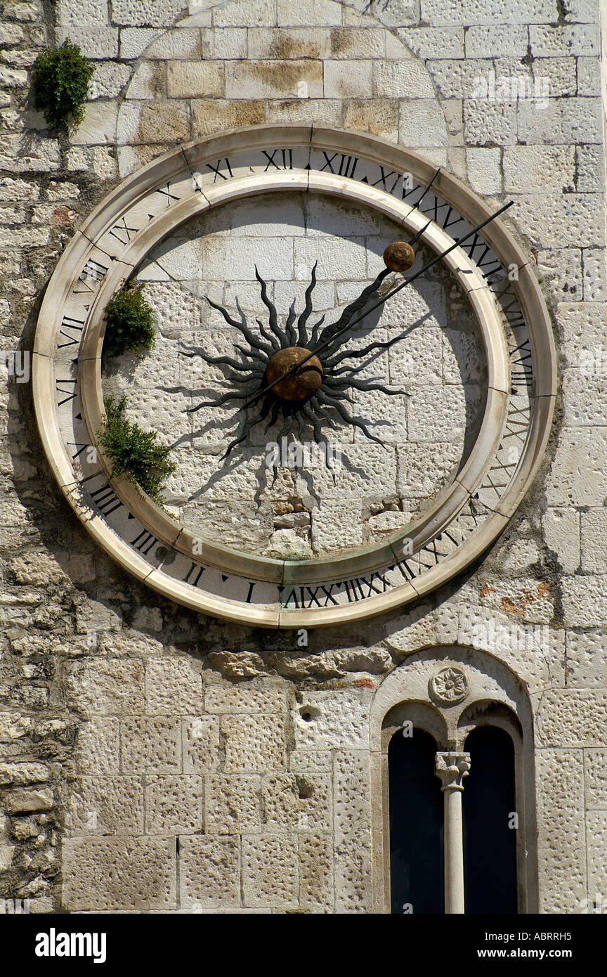 Split - Palace of Diocletian The Clock tower Stock Photo - Alamy