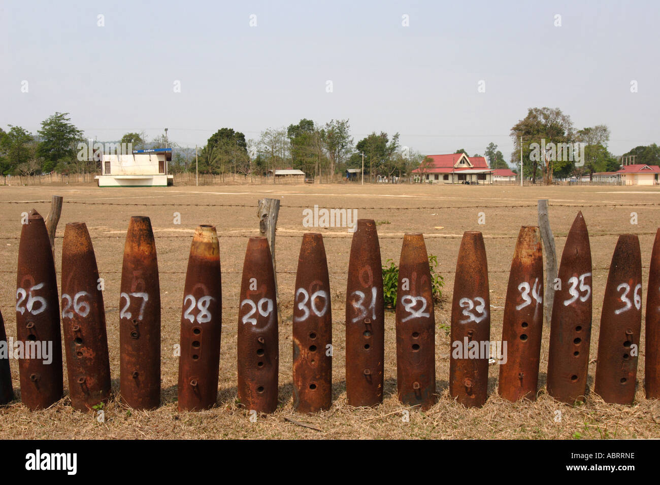 Diffused bombs lie in a schoolyard in Xepon, Laos Stock Photo - Alamy