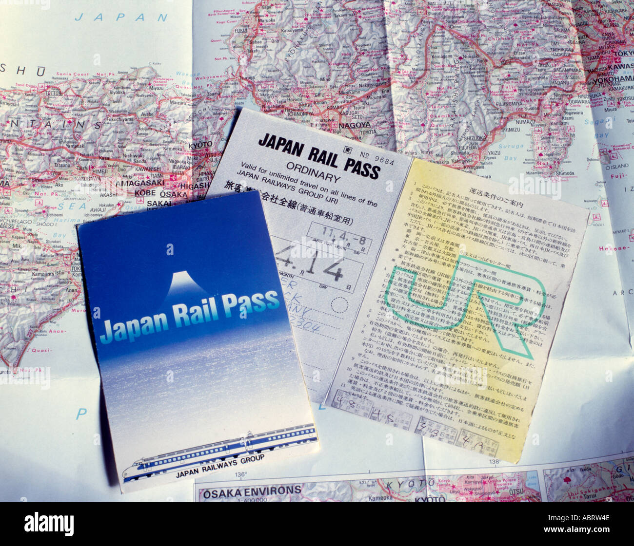Japan rail pass map hi-res stock photography and images - Alamy