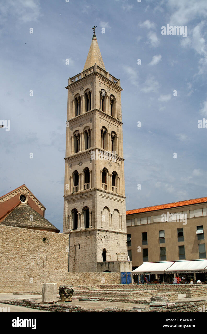 Tower next to the byzantine Church of St Donat Zadar Stock Photo - Alamy