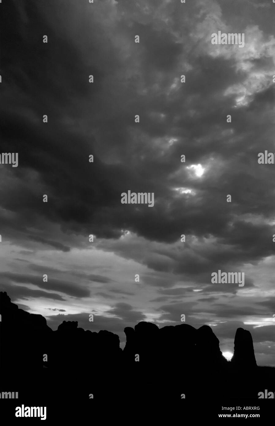 Arches and rock formations Black and White Stock Photos & Images - Alamy