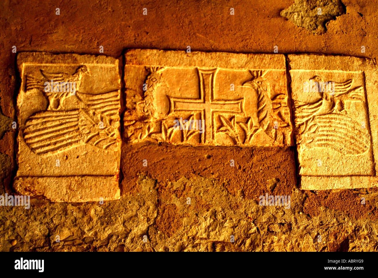 Medieval stonework carvings / decoration in the Basilica of Euphrasius ...