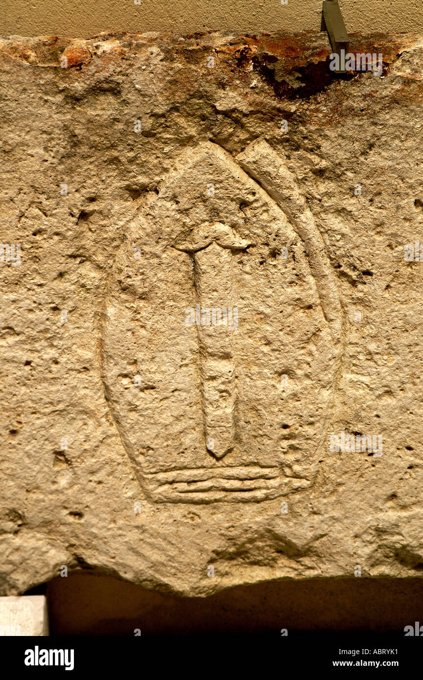 Ancient stonework carvings / decoration in the Basilica of Euphrasius ...
