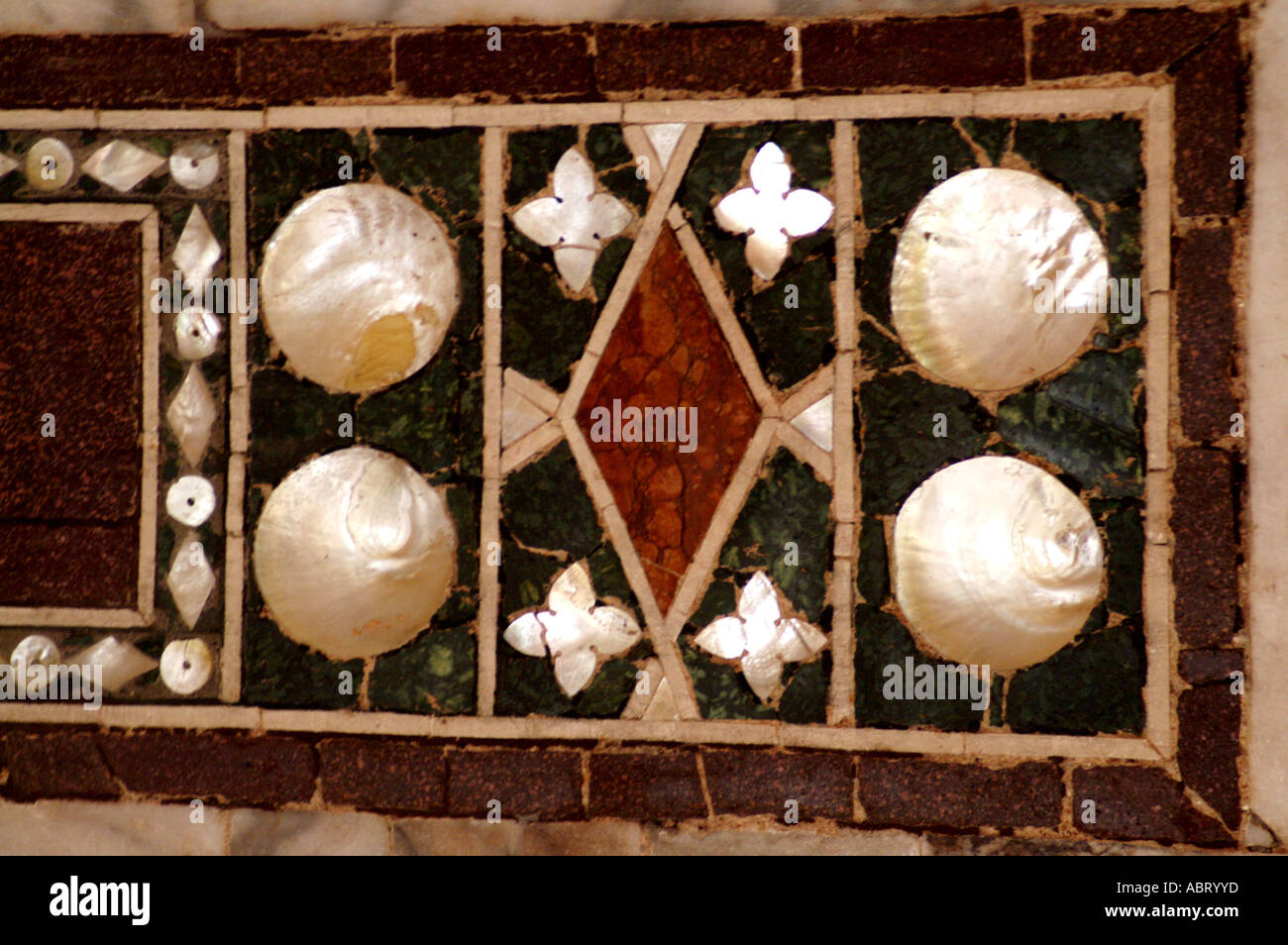 Decorative panels around the presbytery and altar of the Basilica of ...