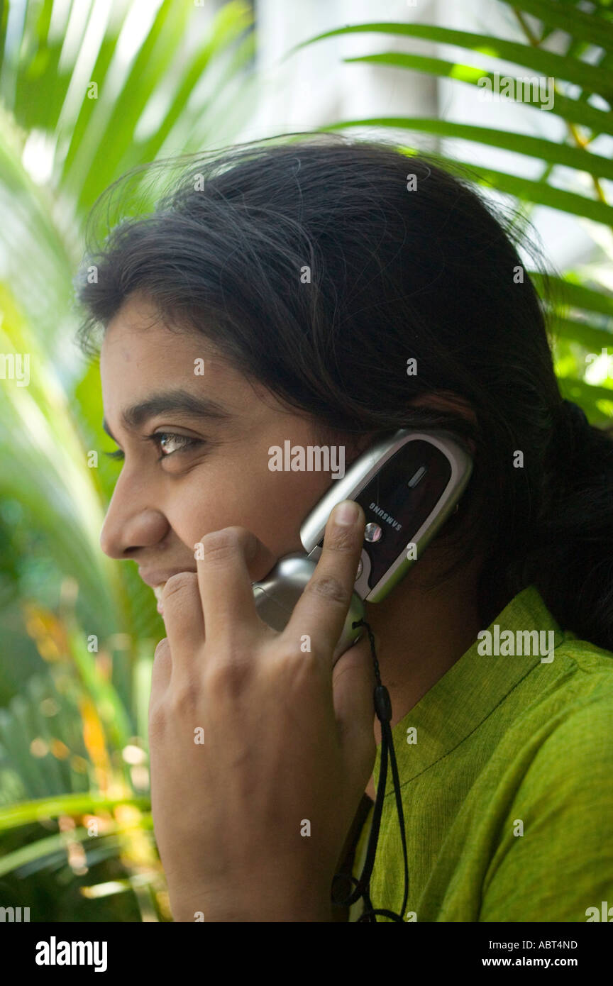 Indian college girl talking phone hi-res stock photography and images ...
