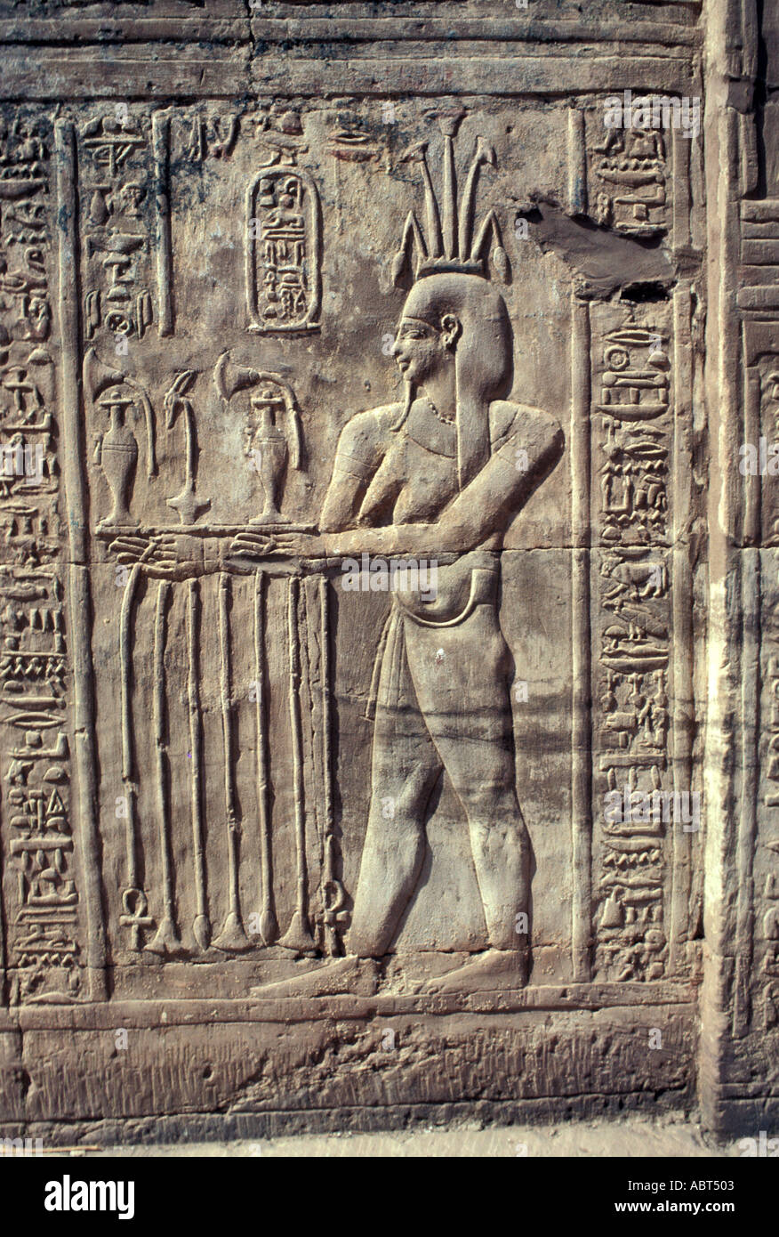 Egypt Hieroglyphics on Temple Wall Stock Photo - Alamy